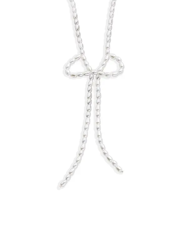 Baublebar Gigi Bow Lariat Necklace - Pearl