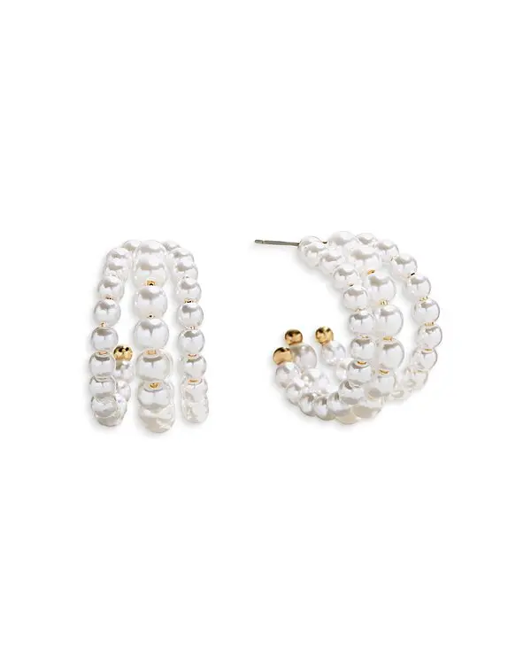 Baublebar Halia Imitation Hoop Earrings - Pearl