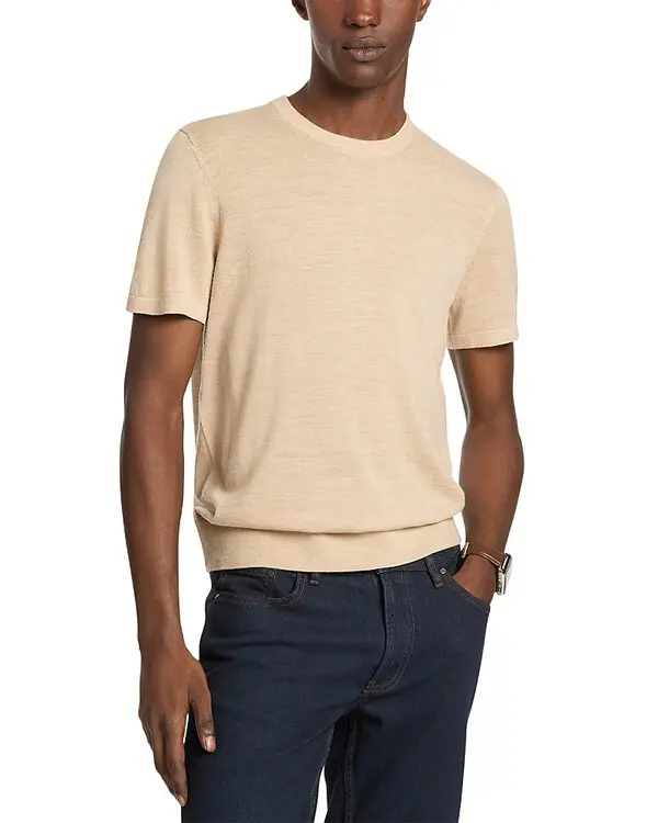 Michael Kors Merino Wool Crewneck Tee - Khaki Melange