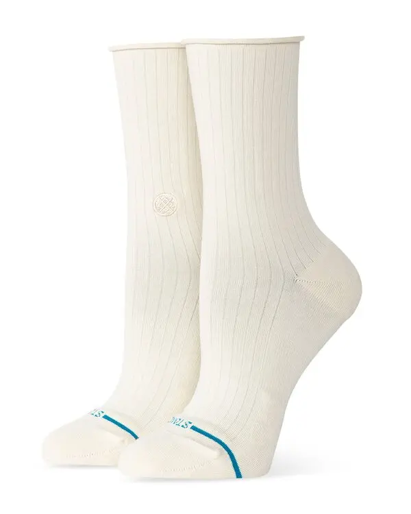 Stance Rolled Cuff Quarter Socks - Ivory