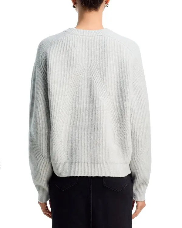 Aqua V-neck Sweater - Heathered Dove