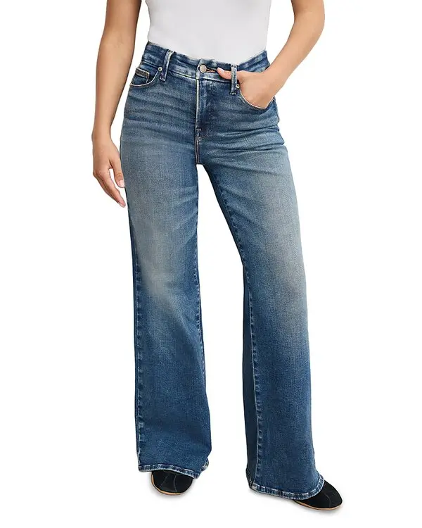 Good American Soft Tech Good Petite Palazzo Jeans