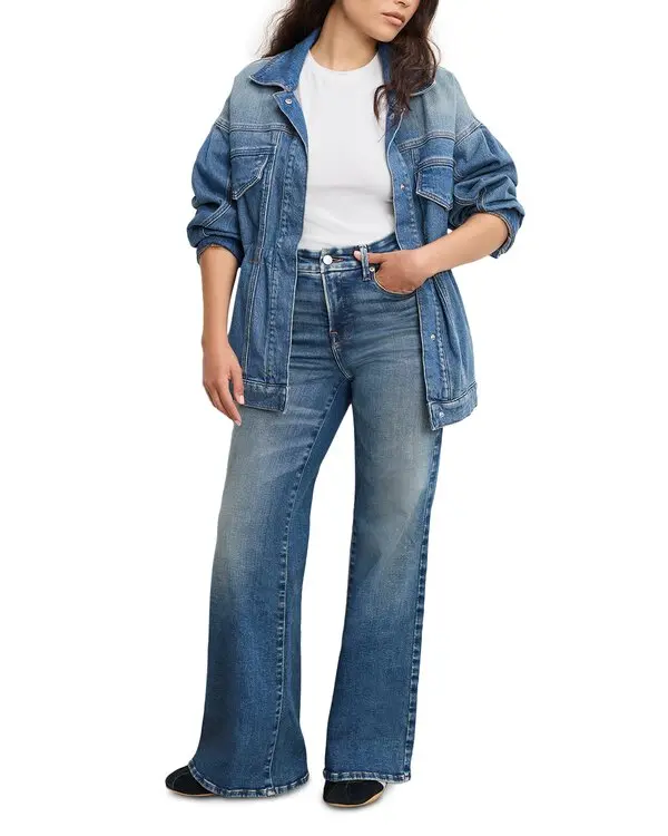 Good American Soft Tech Good Petite Palazzo Jeans