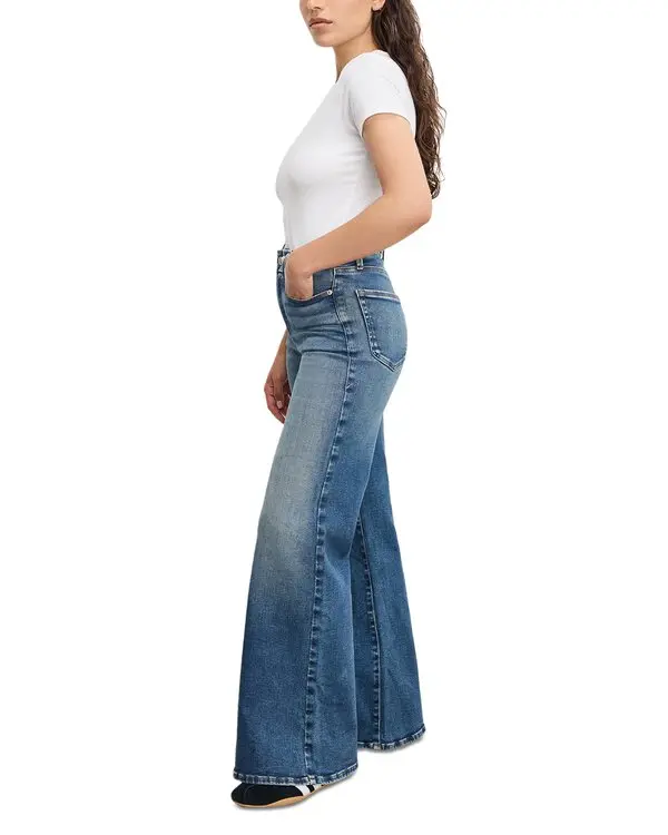 Good American Soft Tech Good Petite Palazzo Jeans