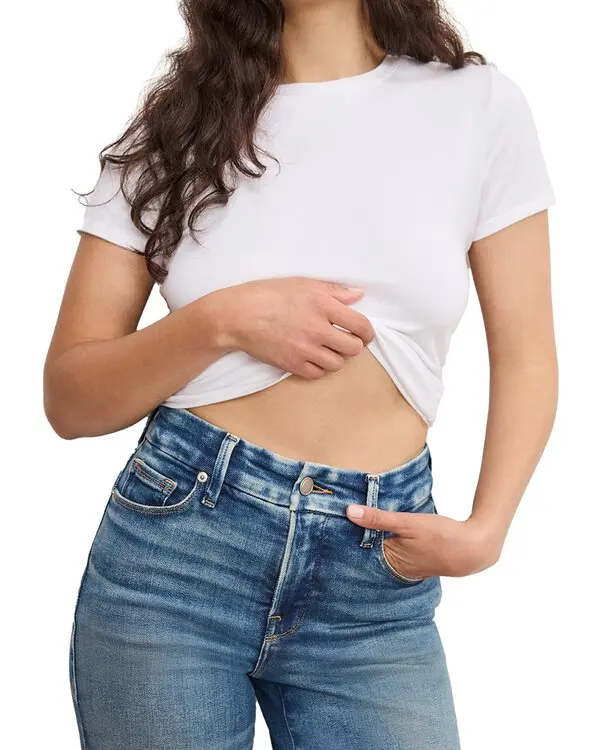 Good American Soft Tech Good Petite Palazzo Jeans