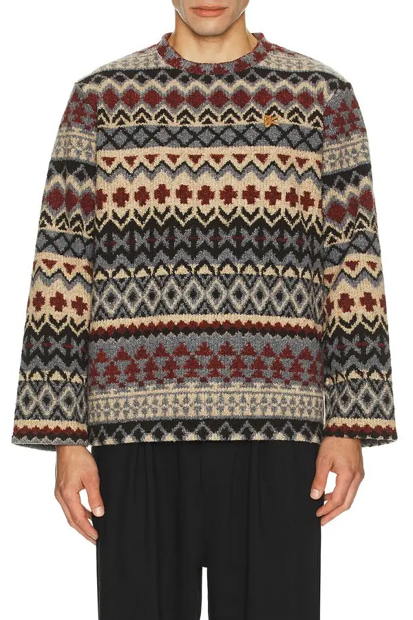 DISTRICT VISION Jacquard Knit Crew Neck
