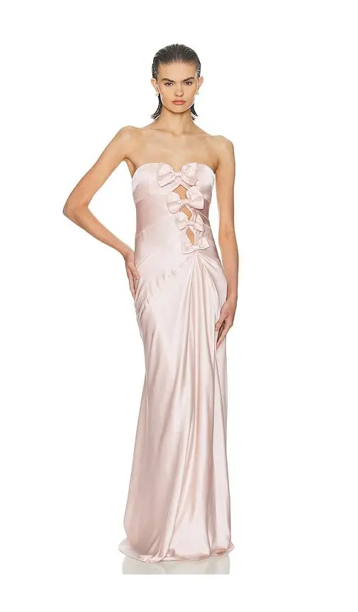 HELSA Silk Faye Dress - Blush