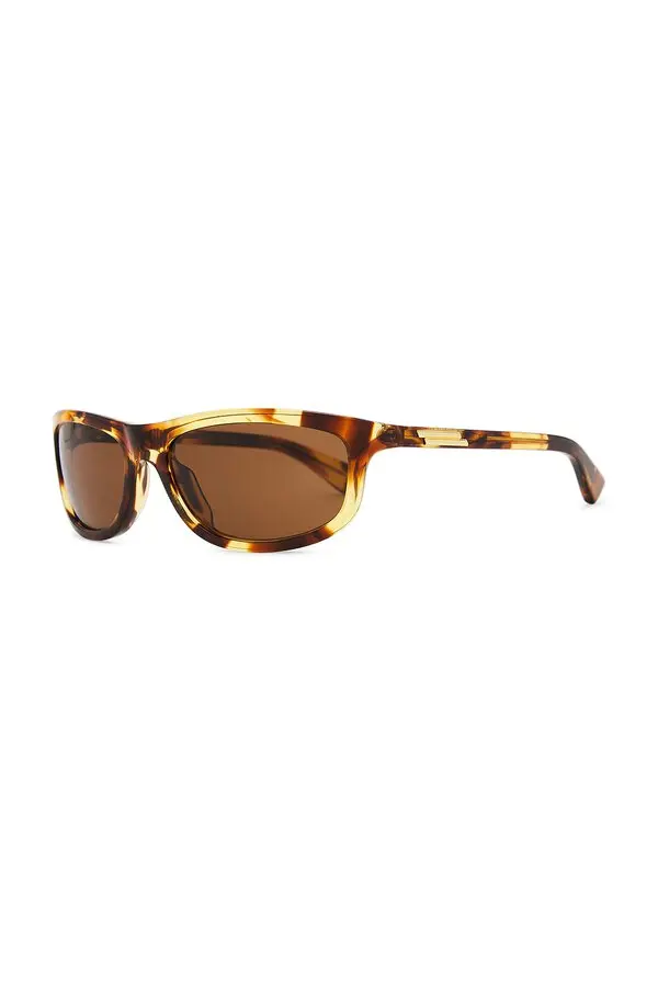 Bottega Veneta Rectangular Sunglasses - Havana & Brown