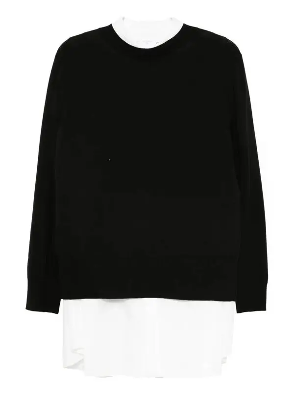 Sacai Classic Collar Shirt Dress - Black