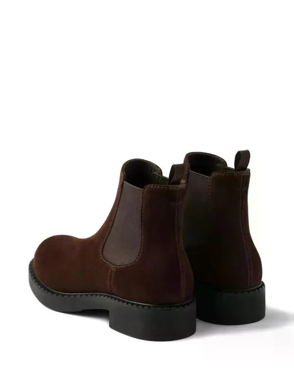 Prada Elastic-panel Suede Chelsea Boots