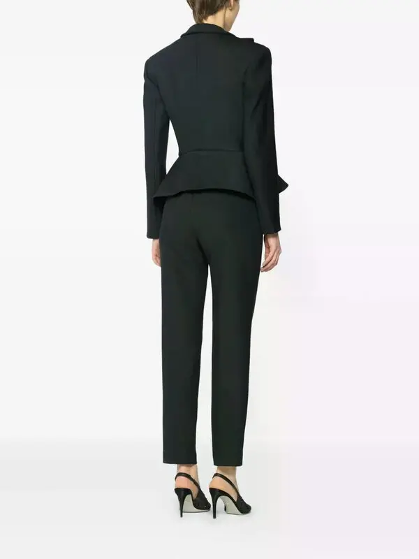 GENNY High-waisted Pleated Trousers - Black