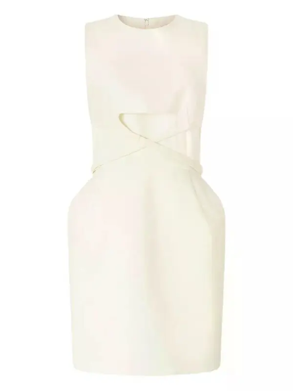 GENNY Cut-out Cross-front Mini Dress