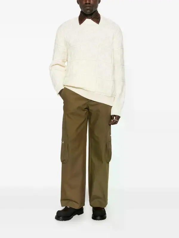 Off-White Textured Knit Sweater - Neutrals