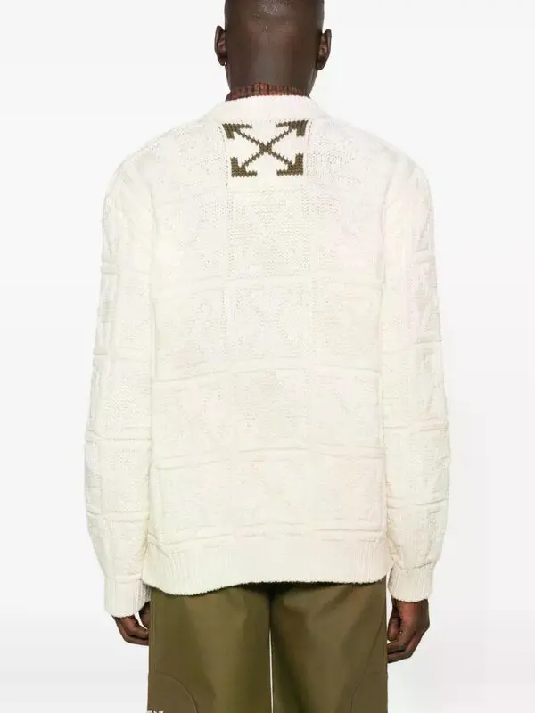 Off-White Textured Knit Sweater - Neutrals