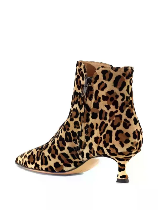 MARA BINI 50mm Leopard-print Ankle Boots