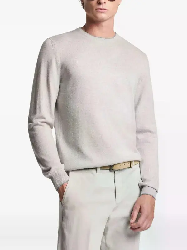 FAY Crew-neck Sweater With Elbow Patches