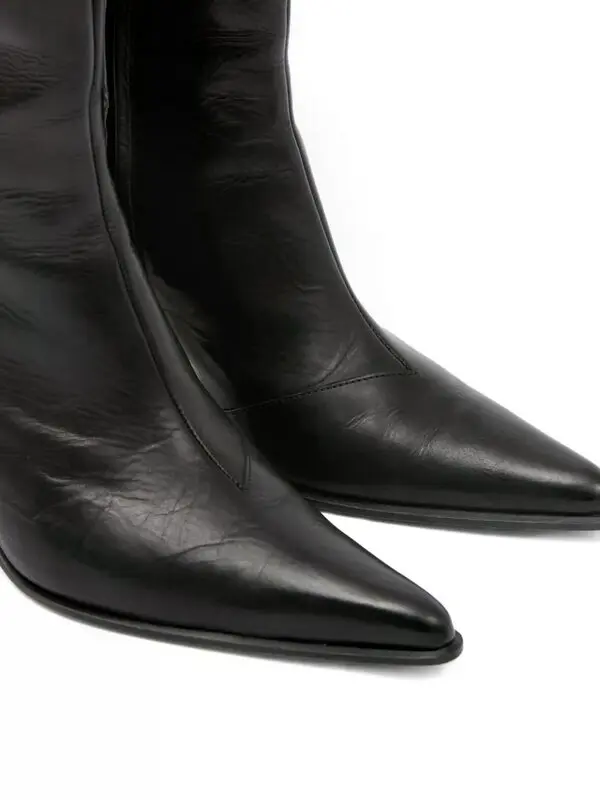 MAISON MARGIELA Leather Knee-high Boots - Black