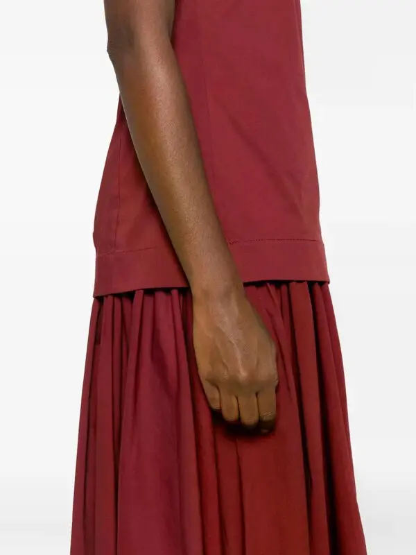 Staud Pleated Spaghetti-strap Maxi Dress