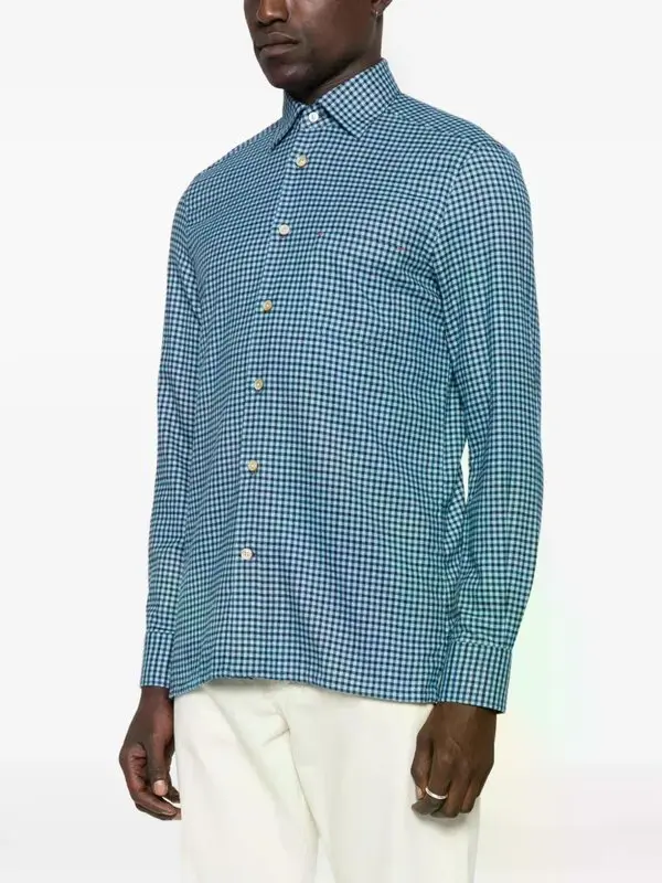Kiton Long-sleeve Checked Shirt