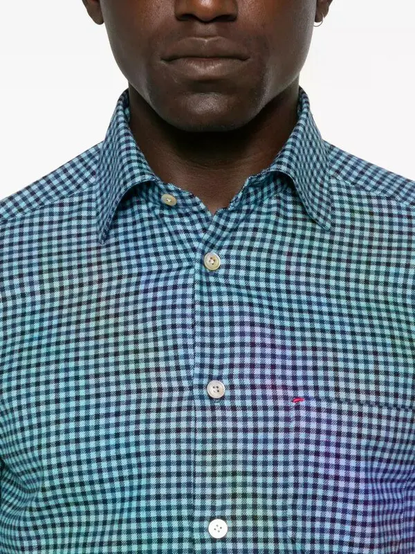 Kiton Long-sleeve Checked Shirt