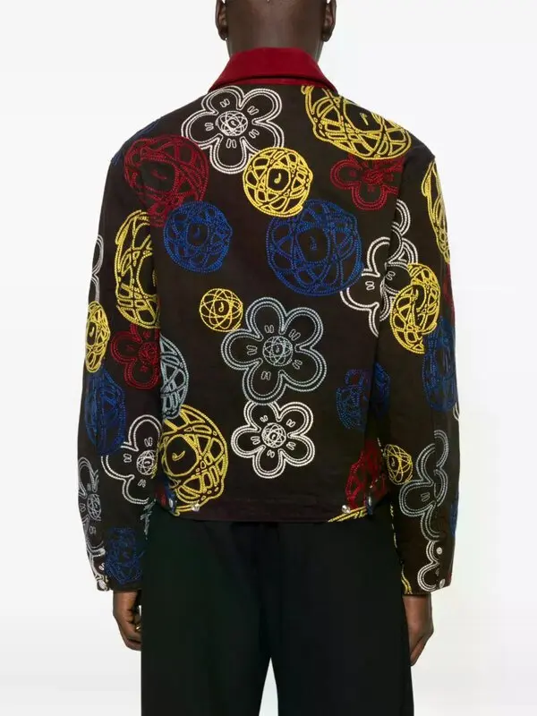 Kenzo Floral Zip Jacket - Brown