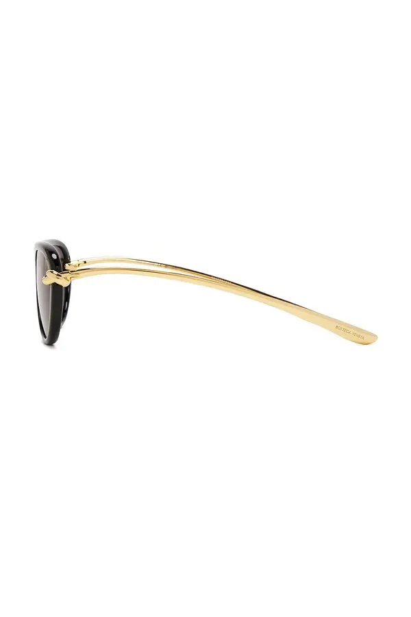 Bottega Veneta Knot Sunglasses - Black  Gold  & Grey