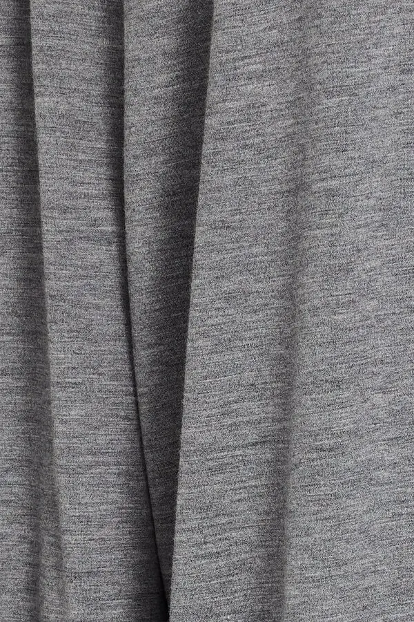 Brunello Cucinelli Bead-embellished Wool-blend Jersey Turtleneck Midi Dress