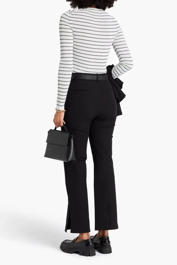 FRAME Stretch Cotton Twill Flared Pants