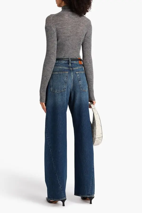 ANINE BING Kyle Ribbed Wool-blend Turtleneck Sweater