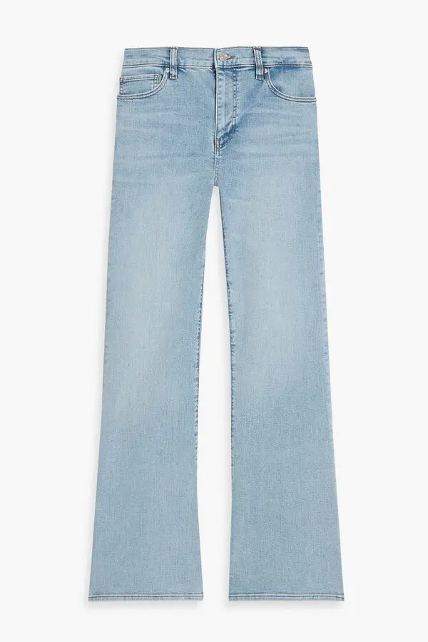 FRAME The Icon Mid-rise Flared Jeans - Light Denim