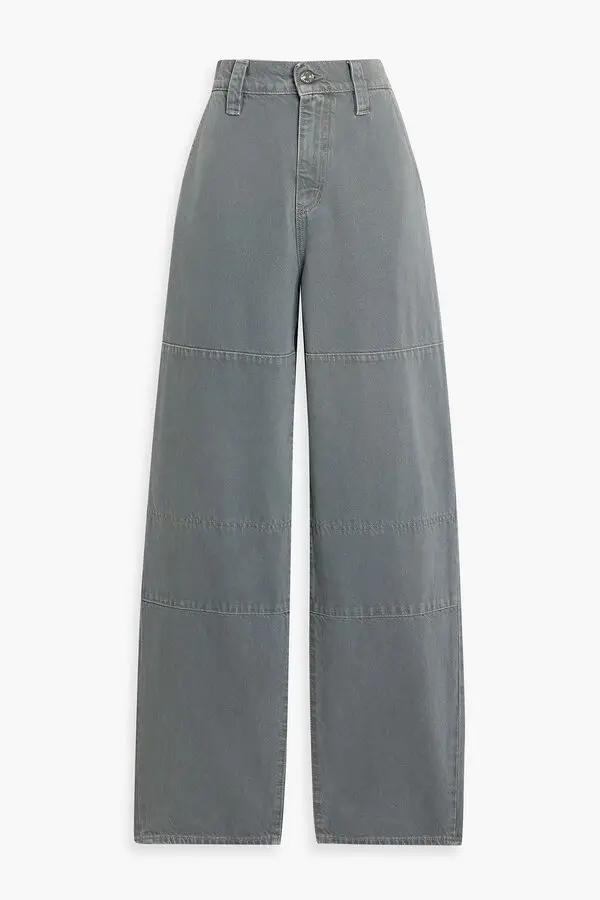 FRAME The Cuffed Utility High-rise Barrel-leg Jeans