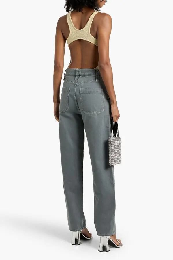 FRAME The Cuffed Utility High-rise Barrel-leg Jeans