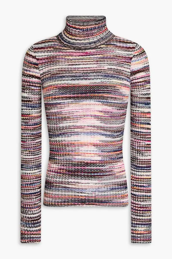 Missoni Spacedyed Ribbed-knit Turtleneck Sweater