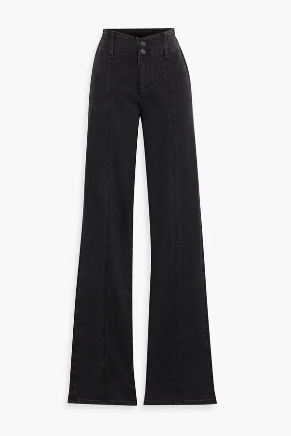 Paige Manhattan High-rise Bootcut Jeans - Black