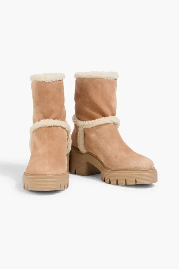 STUART WEITZMAN Lennox Shearling Ankle Boots