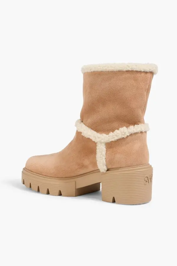 STUART WEITZMAN Lennox Shearling Ankle Boots