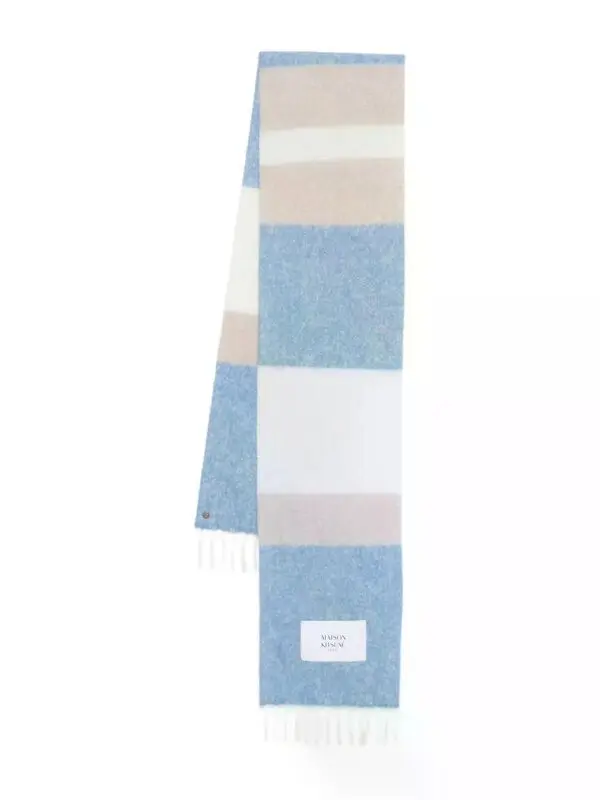 Maison Kitsuné Striped Scarf - Blue