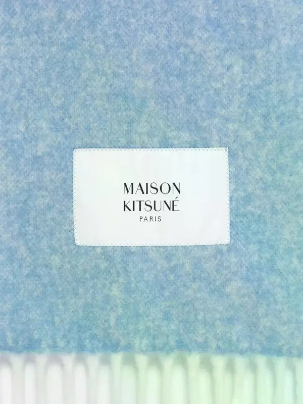 Maison Kitsuné Striped Scarf - Blue