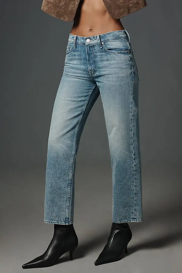 MOTHER Newbie Ankle High-rise Straight Jeans
