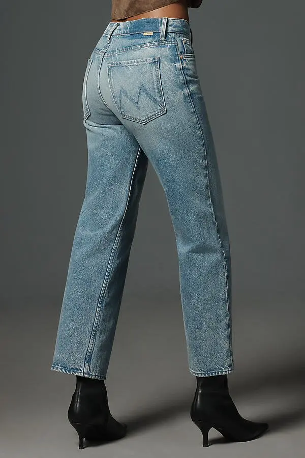 MOTHER Newbie Ankle High-rise Straight Jeans