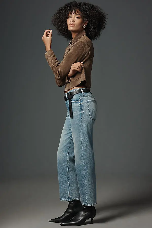 MOTHER Newbie Ankle High-rise Straight Jeans