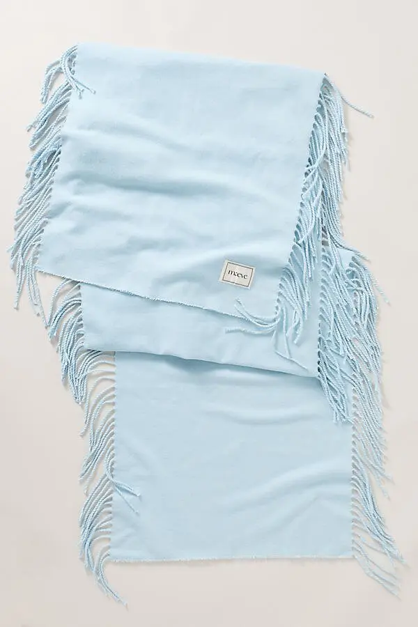 Maeve Brushed Frge Scarf - Light Blue