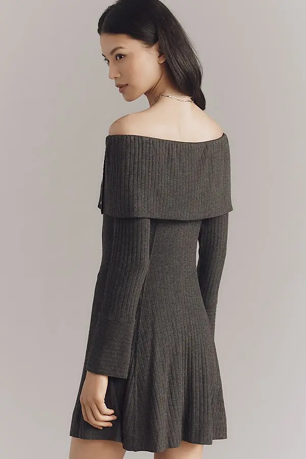 Anthropologie Off-shoulder Pullover Sweater Dress