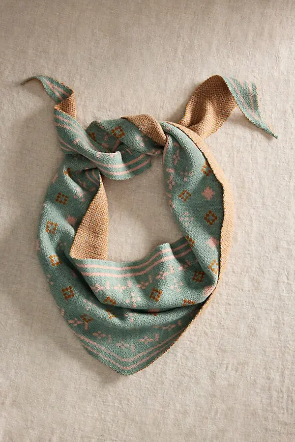 TERRAIN Foulard Triangle Scarf - Light Blue