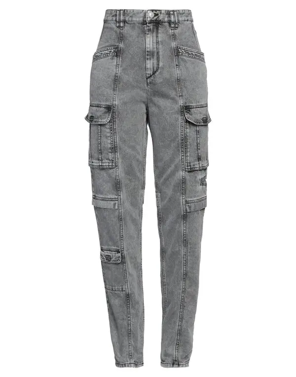 Isabel Marant Étoile Cotton Cargo Jeans - Grey
