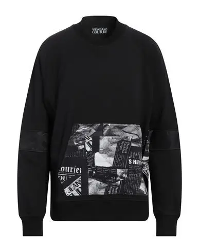 Versace Cotton Blend Crewneck Sweatshirt With Graphic Print Pocket
