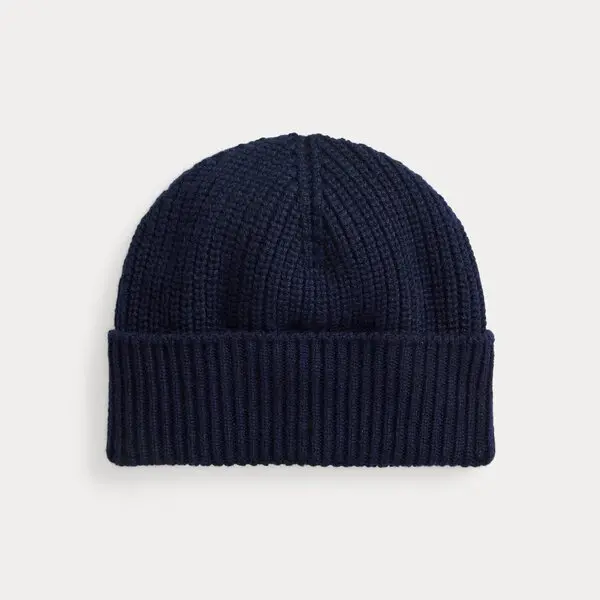Ralph Lauren Rib-knit Cashmere Beanie - Classic Chairman Navy