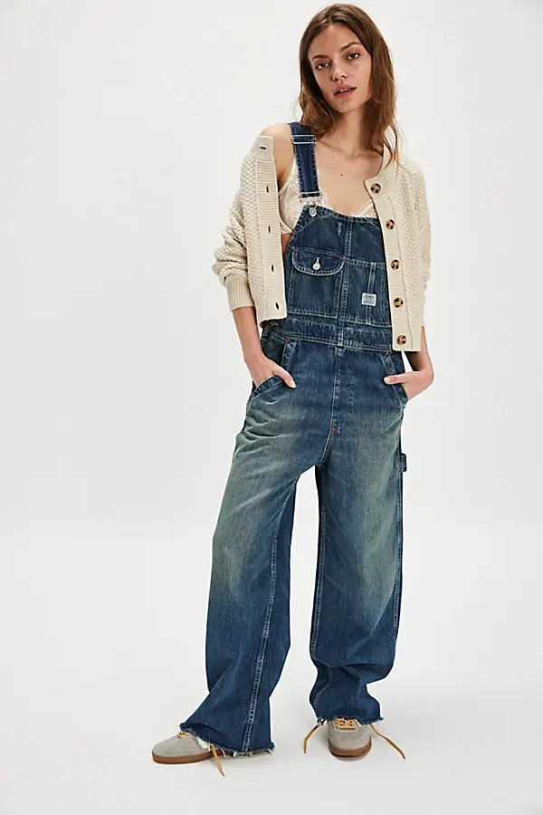 Denimist Slouch Bib Overalls - Esher Blue