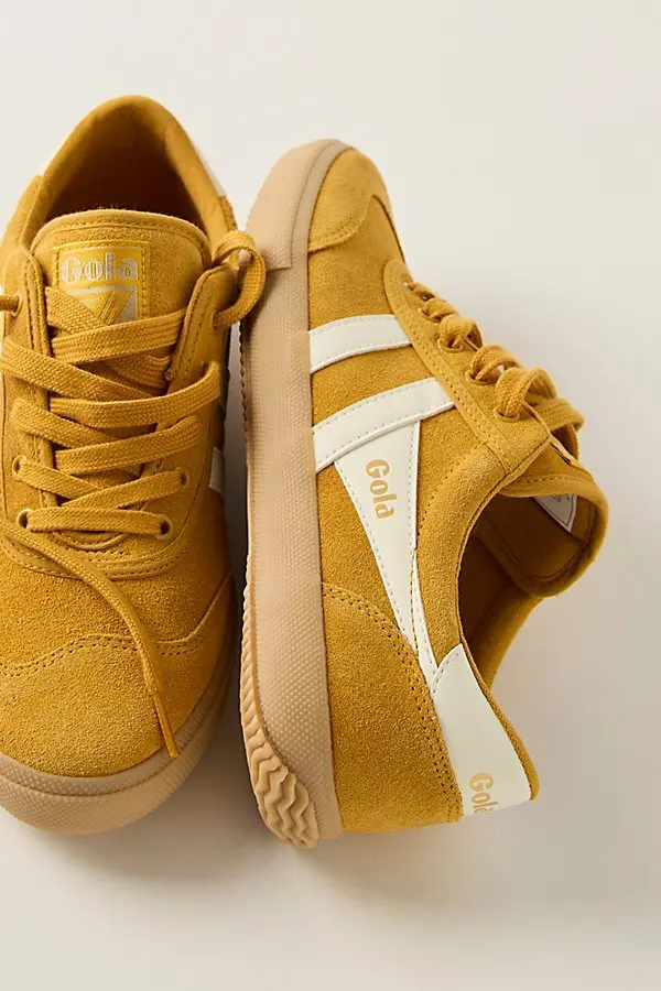Gola Badminton Suede Sneakers - Sun/off White/gum