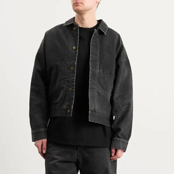 Fear Of God Canvas Utility Shirt Jacket - Washed Black